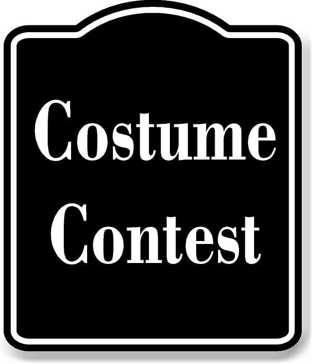 Costume Contest BLACK Aluminum Composite Sign 20''x24'' - Walmart.com
