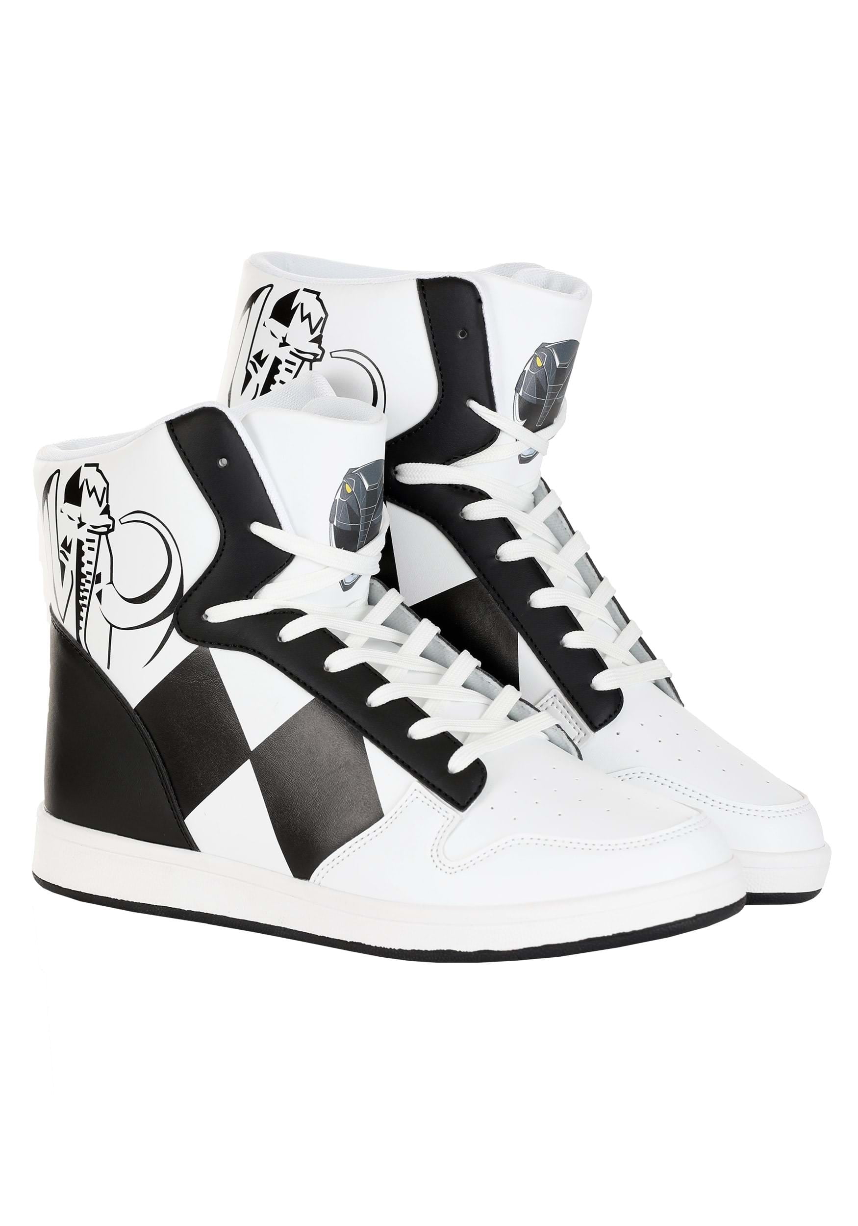 Costume Inspired Black Power Rangers Sneakers - Walmart.com