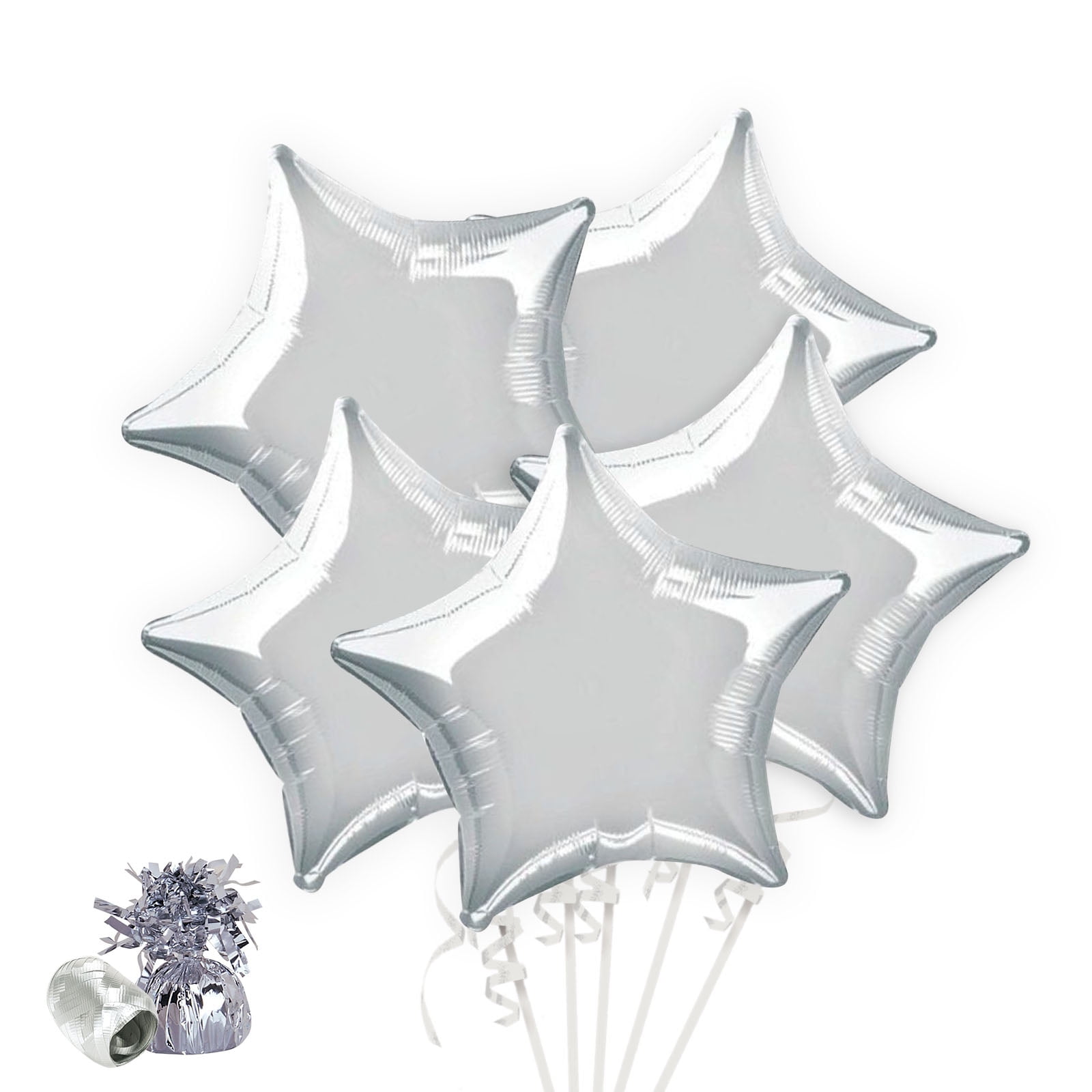 Silver Star Balloon Bouquet Kit - Walmart.com