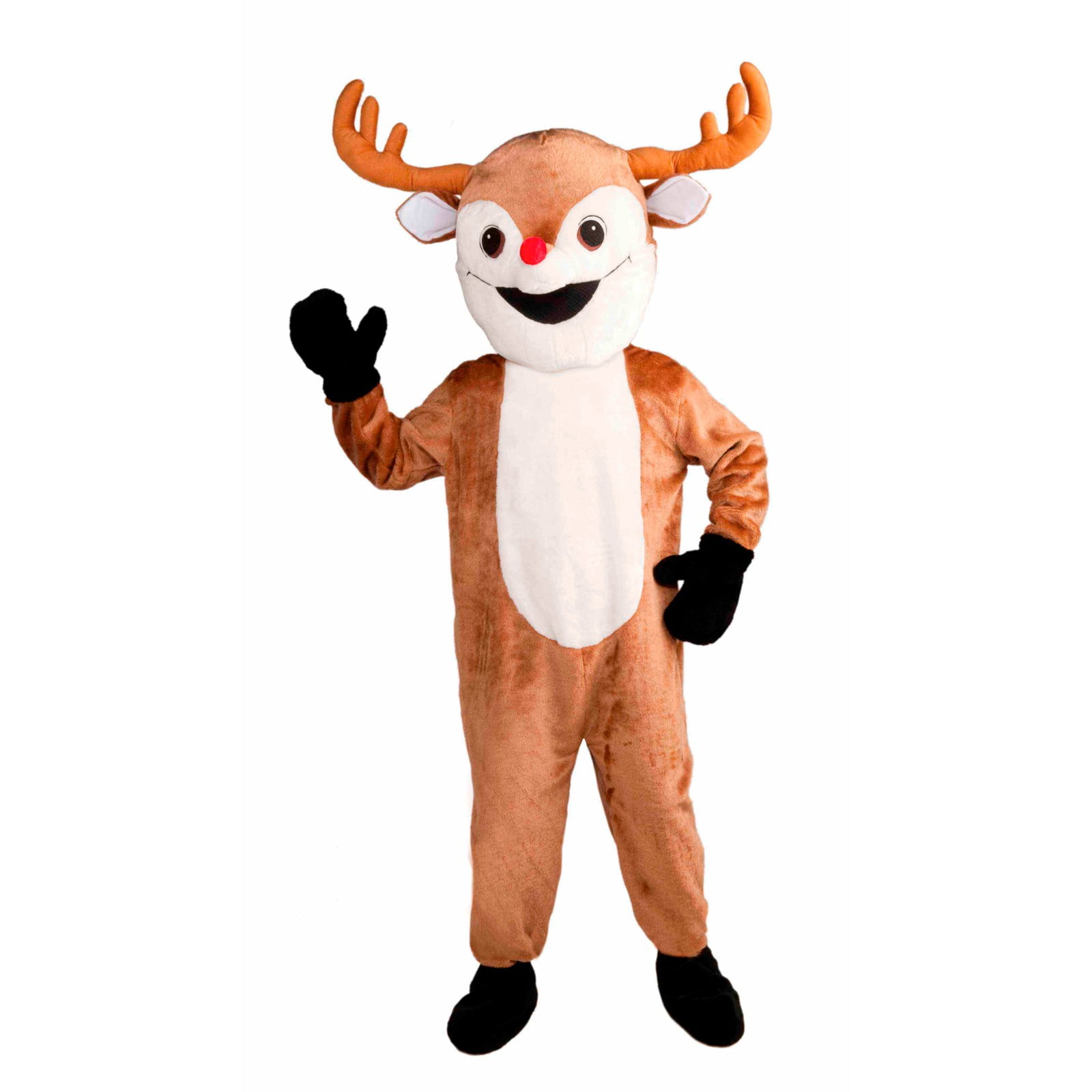 Costumes For All Occasions Reindeer Mascot Deluxe Men's Fancy-Dress ...
