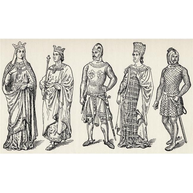 Costumes of the Thirteenth Century Spanish Kings & Nobles From the Book ...