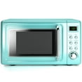 Costway Retro Countertop Microwave Oven 0.7Cu.Ft 700W Green with 5 ...