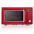 Costway 0.7 Cu.ft Retro Countertop Microwave Oven 700W LED Display ...