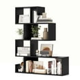 Costway 1 PCS 5-Tier S-Shaped Bookshelf with Open Cubes Anti-Toppling ...