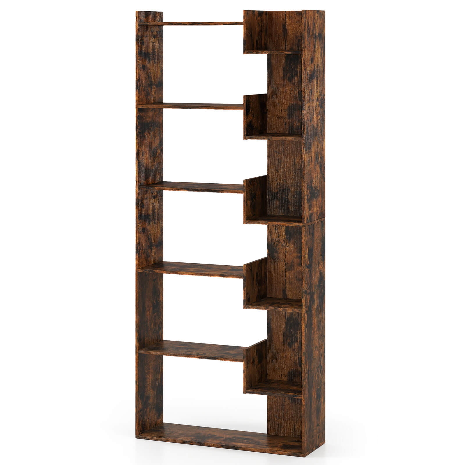 Costway 1 PCS 6-tier Bookshelf Tall Display Shelf with 11 Open Shelves ...
