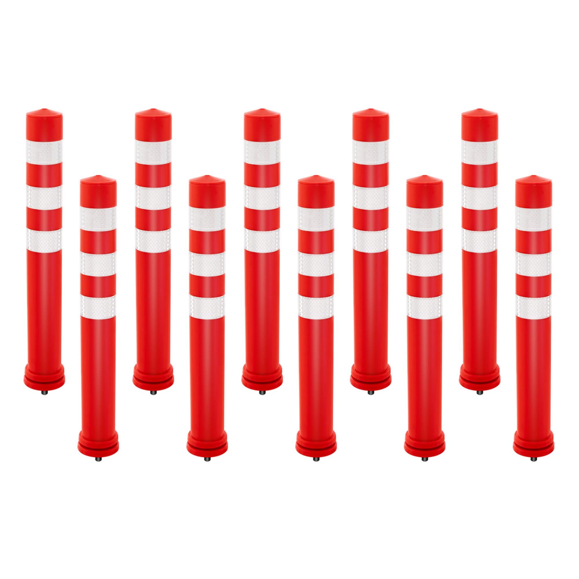 Costway 10 Pack Safety Bollard Post 26 inch Delineator Post Safety ...