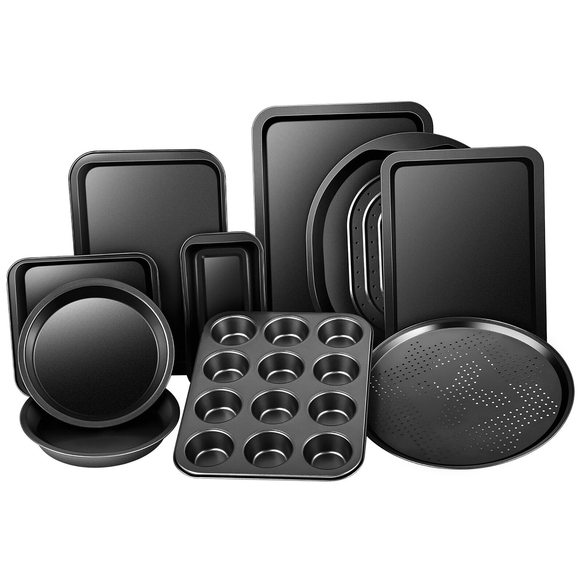 Costway 10-Piece Nonstick Bakeware Set, Kitchen Cooking Trays for Oven ...