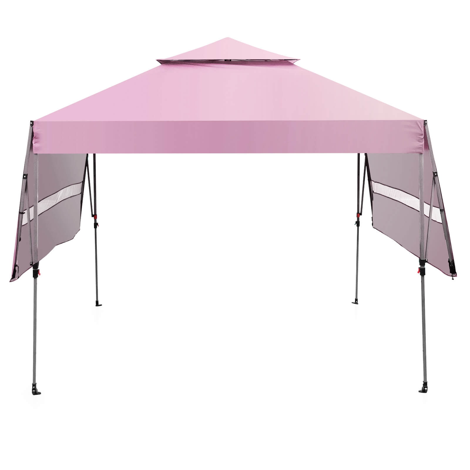 Costway 10'x17.6' Outdoor Instant Pop-up Canopy Tent Dual Half Awnings ...