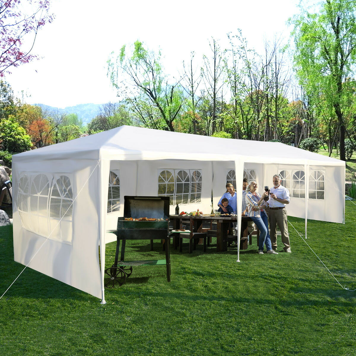 Costway 10'x20' Outdoor Party Wedding Tent Heavy Duty Canopy Pavilion ...