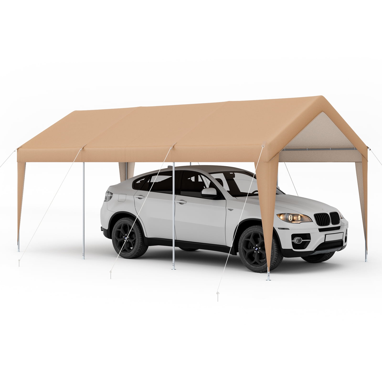 Costway 10x20FT Patio Heavy Duty Carport Garage Steel All-Weather Tent ...