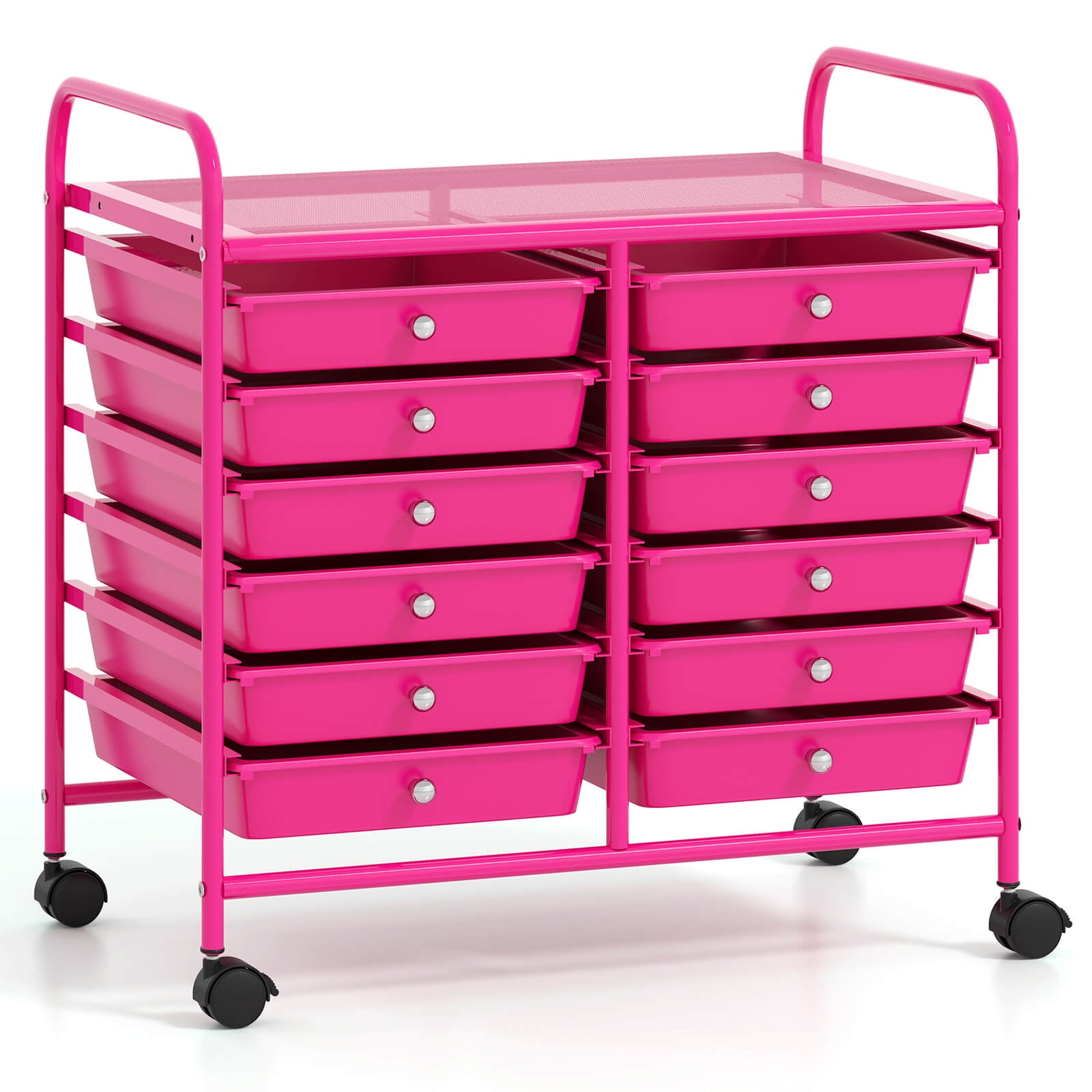 Costway 12 Drawers Rolling Cart Storage Scrapbook Paper Studio ...