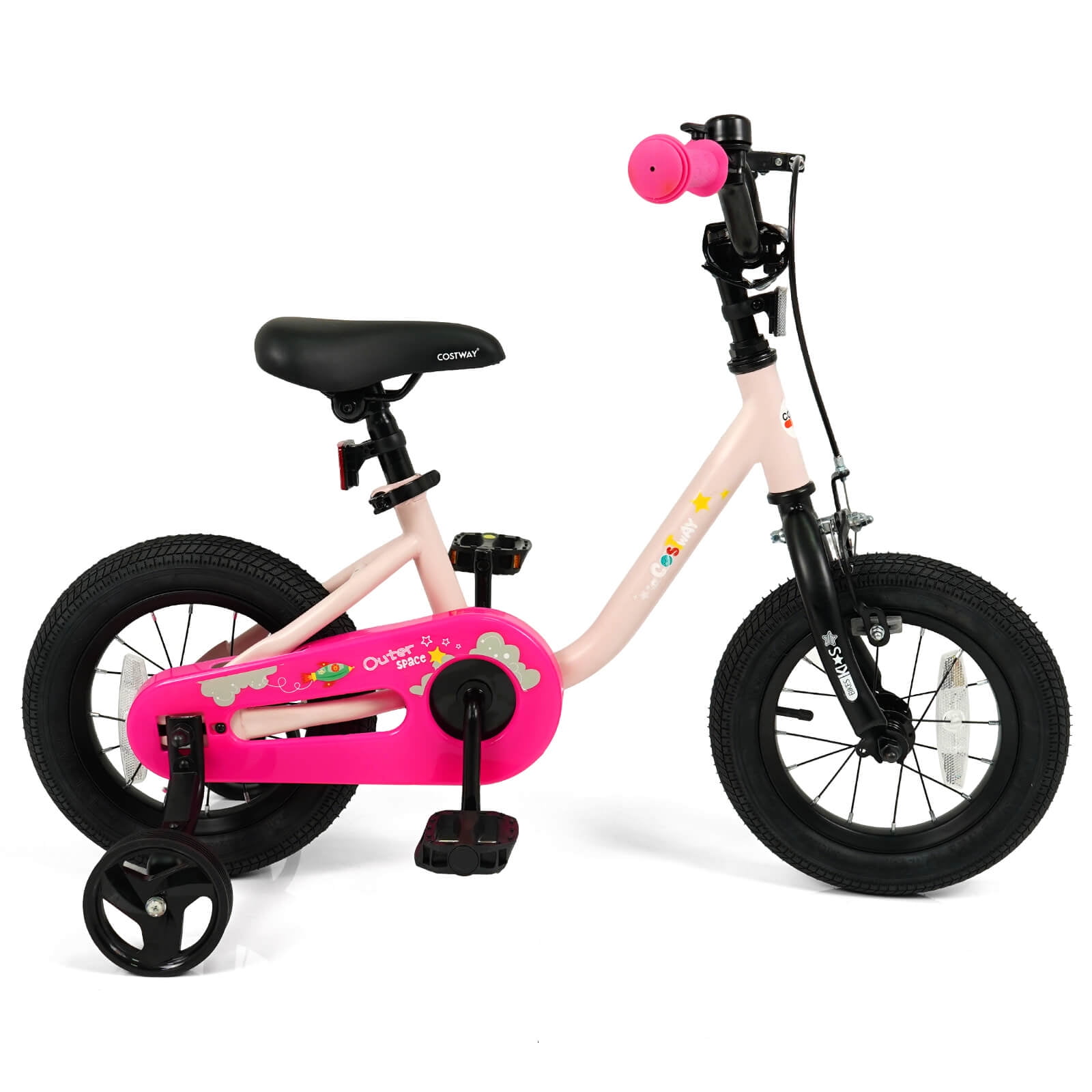 Costway 12-Inch Kids Bicycle with Adjustable Seat Front Handbrake ...