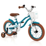 Costway 12" Kid's Bike with Removable Training Wheels & Basket for 3-4 ...