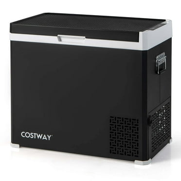 Costway Dual Zone 12V Car Refrigerator 64QT Portable Compressor Fridge ...