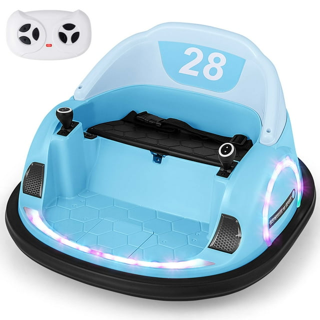 Costway 12V Electric 360° Spin Car Toy Ride on Bumper Car for Toddlers ...