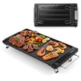 Costway 1300W Electric Grill with Removable Touch Panel, Adjustable ...