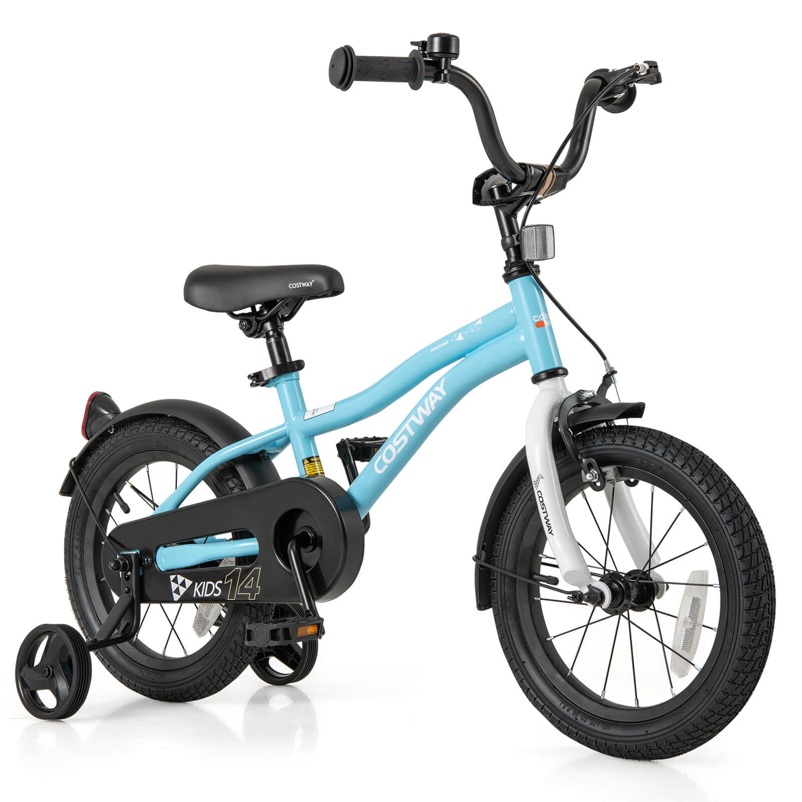 Costway 14" Kids Bike for 3-5 Years Old Boys & Girls with Adjustable ...