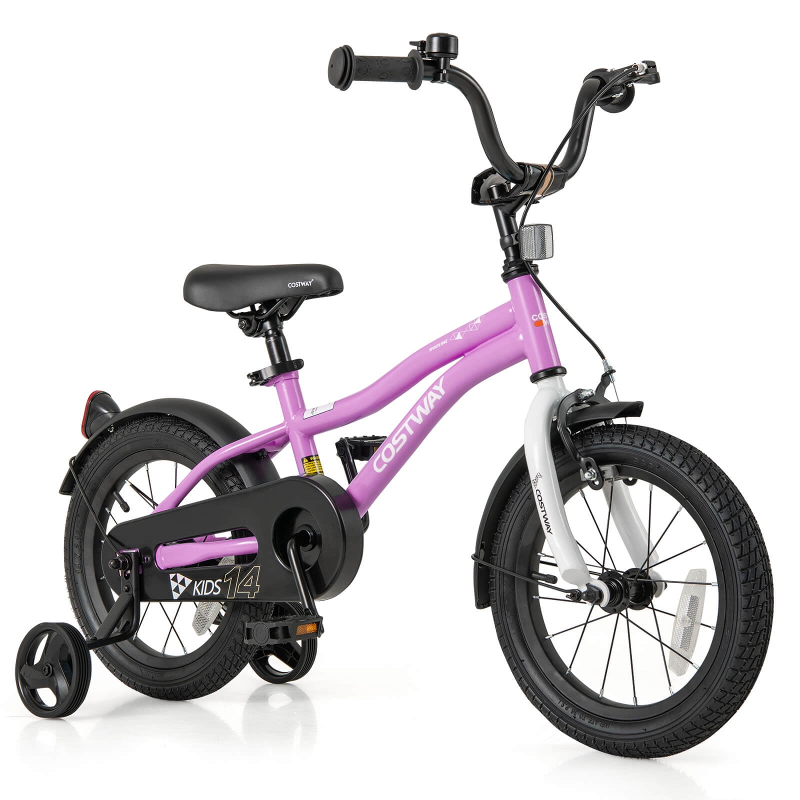 Costway 14" Kids Bike for 3-5 Years with Adjustable Seat & Handbrake ...