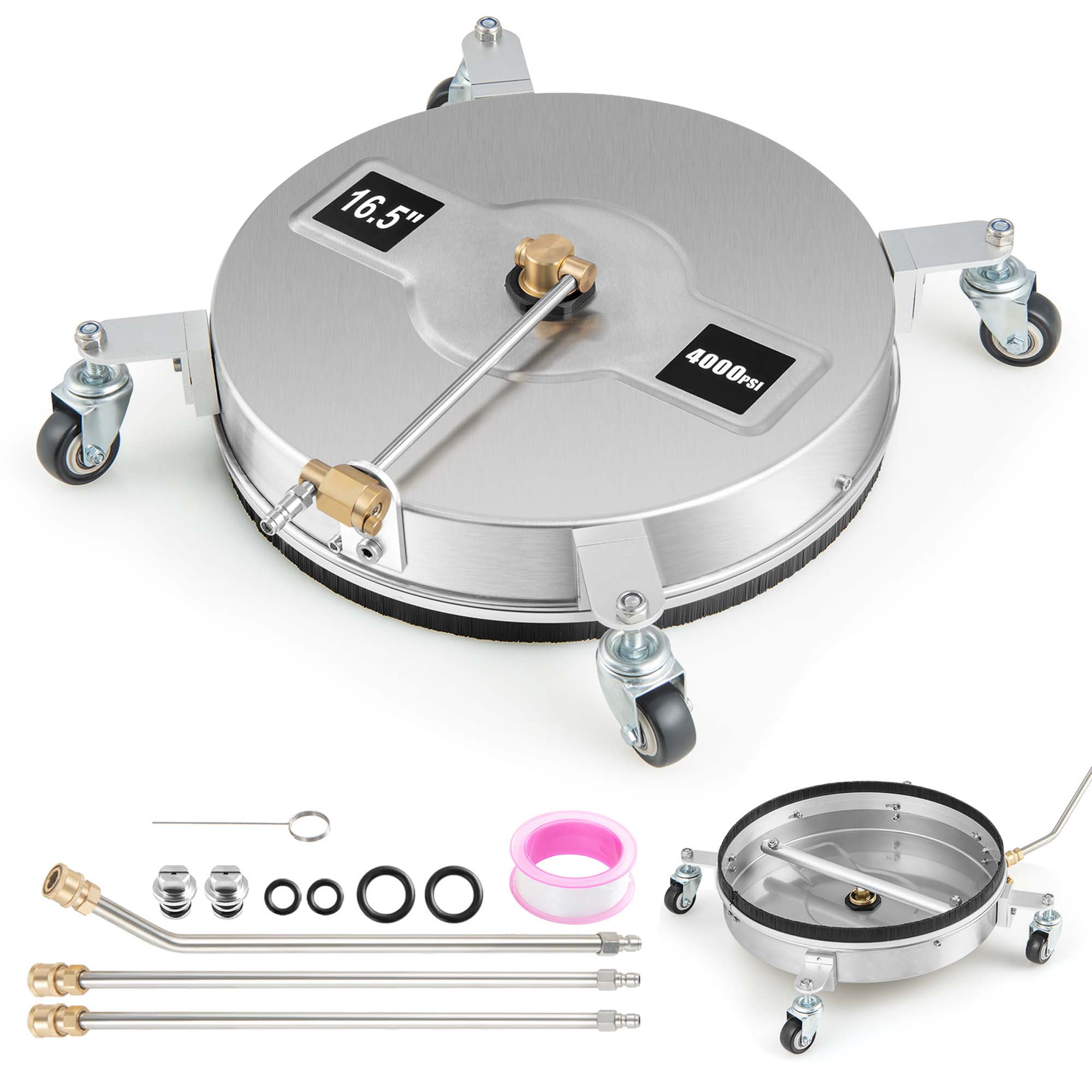 "Costway 16.5"" Portable Power Pressure Washer Surface Cleaner with ...