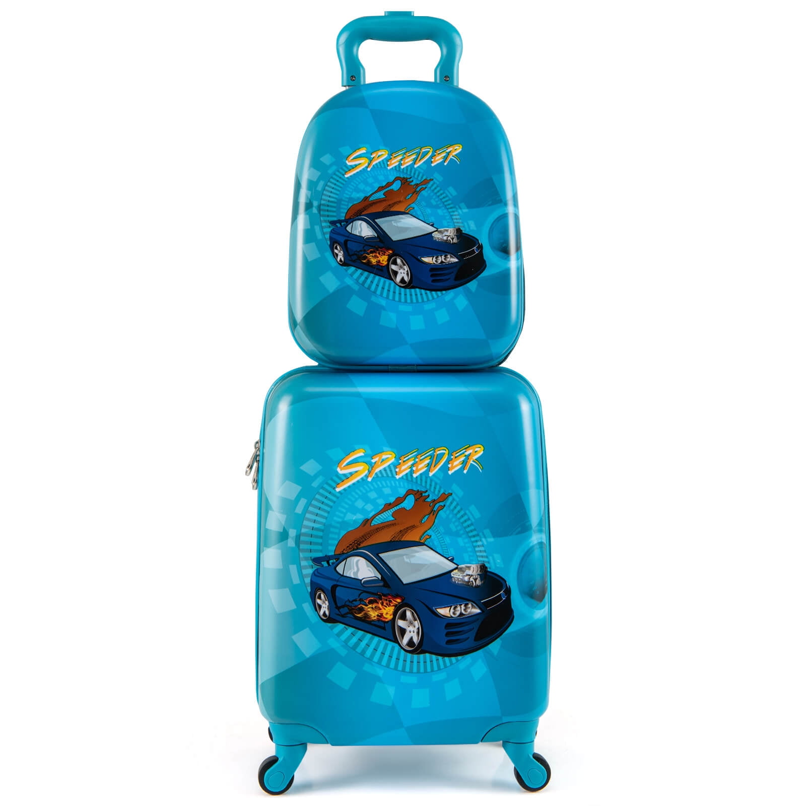 Costway 16” Carry-on Suitcase & 13” Backpack with 4 Spinner Wheels ...
