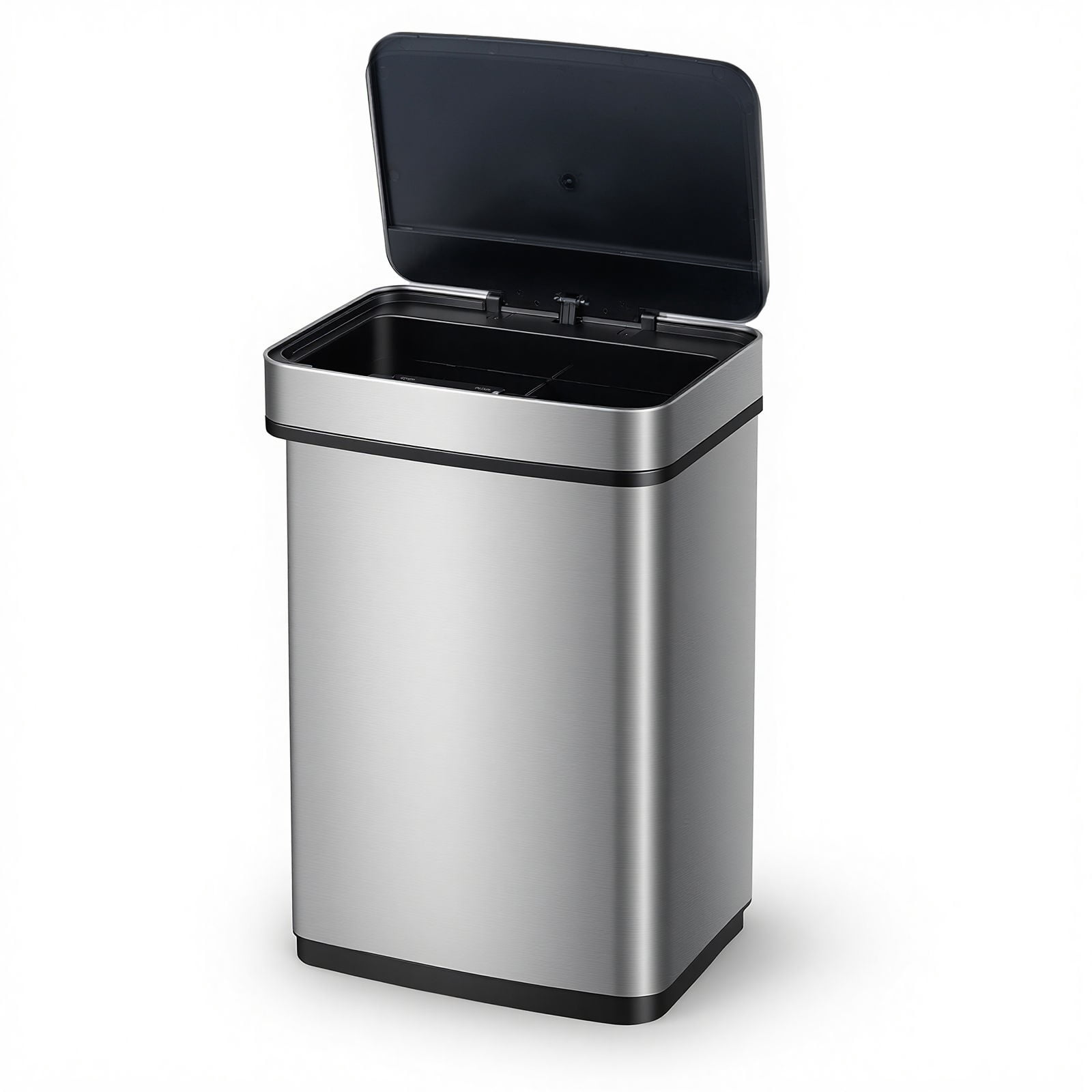 Costway 16 Gallon Trash Can with Dual Compartments for Bedroom Bathroom ...