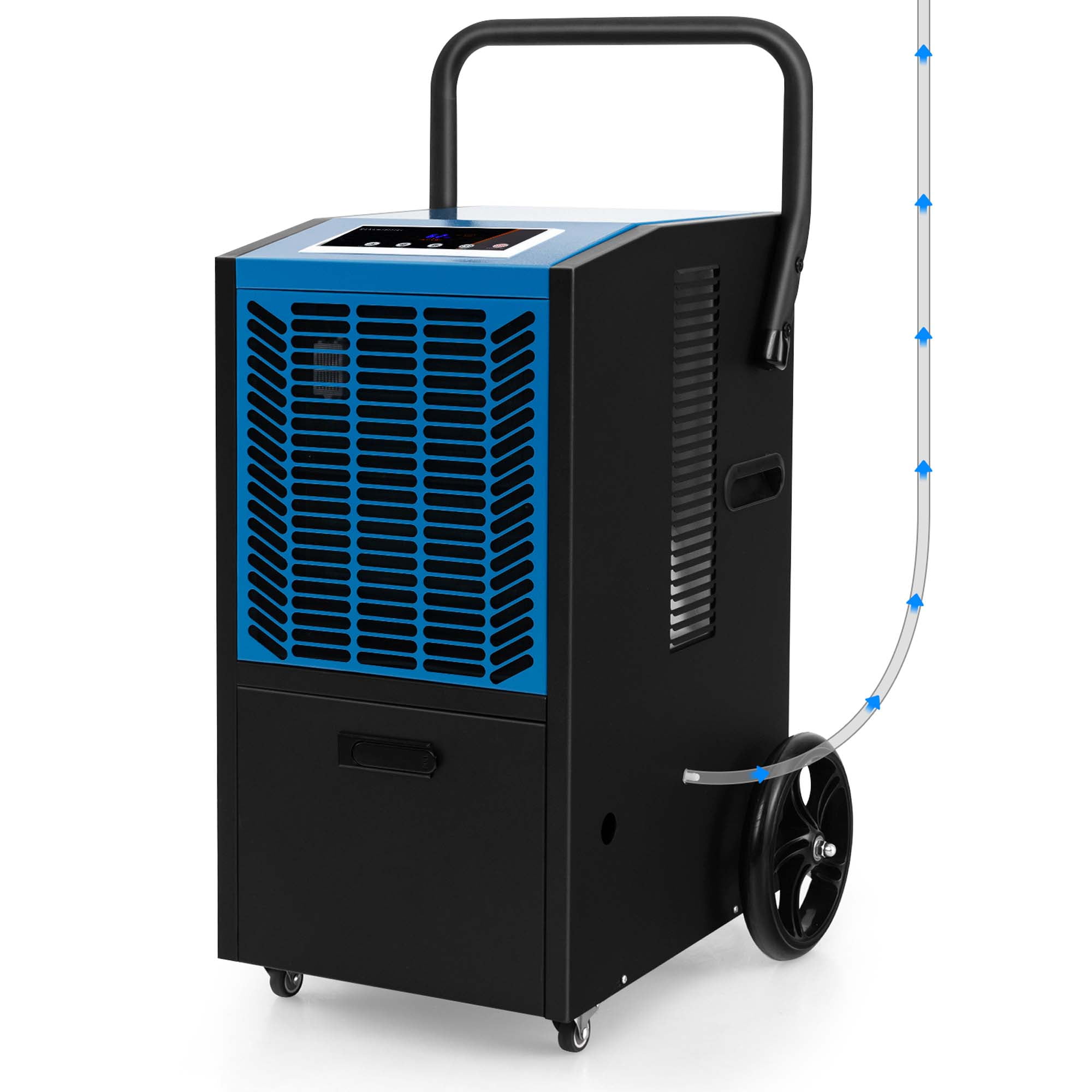 Costway 163 Pints Commercial Dehumidifier with Pump, Drain Hose, Heavy Duty, Blue - Walmart.com