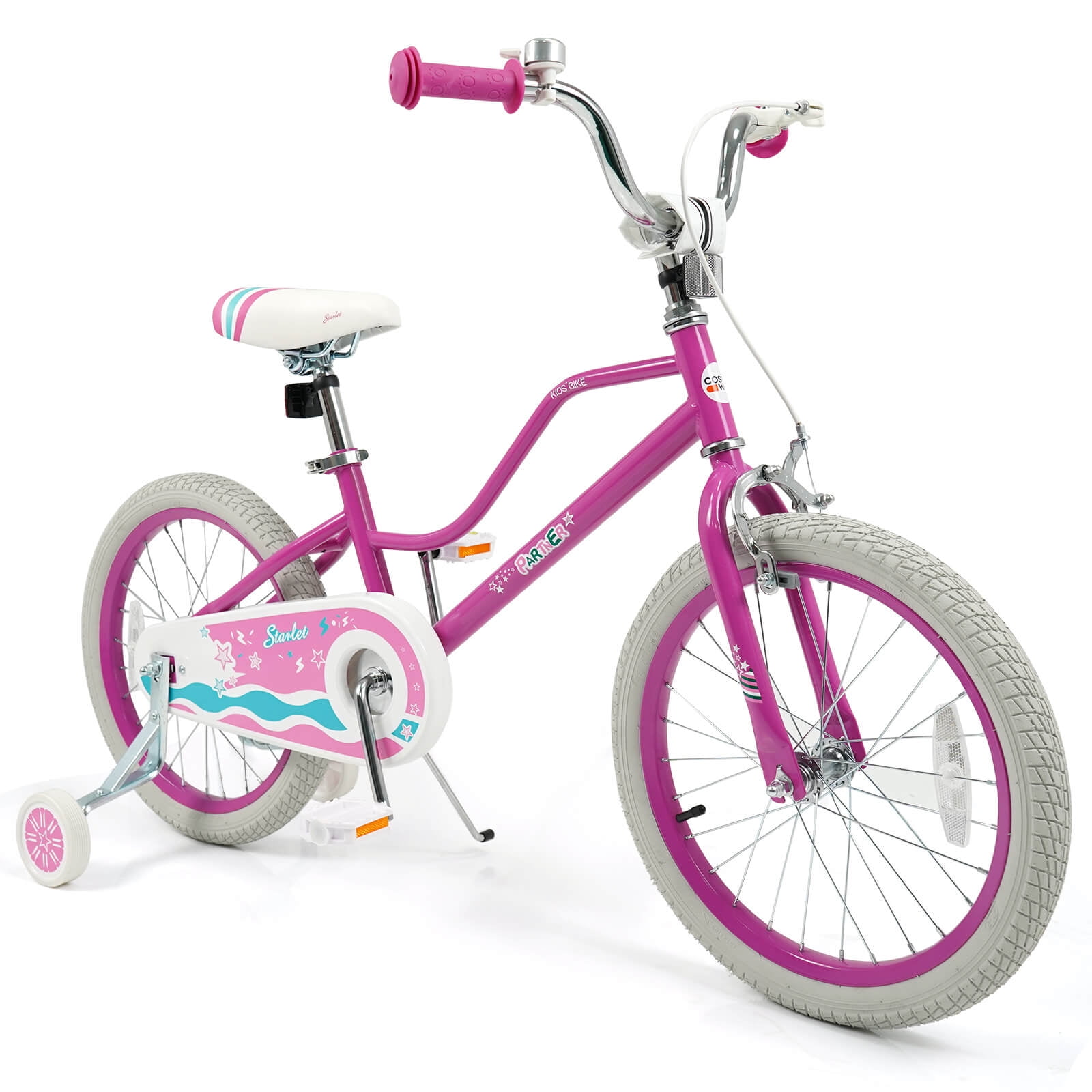 Costway 18" Kids Bicycle with Dual Brake System Adjustable Handlebar ...