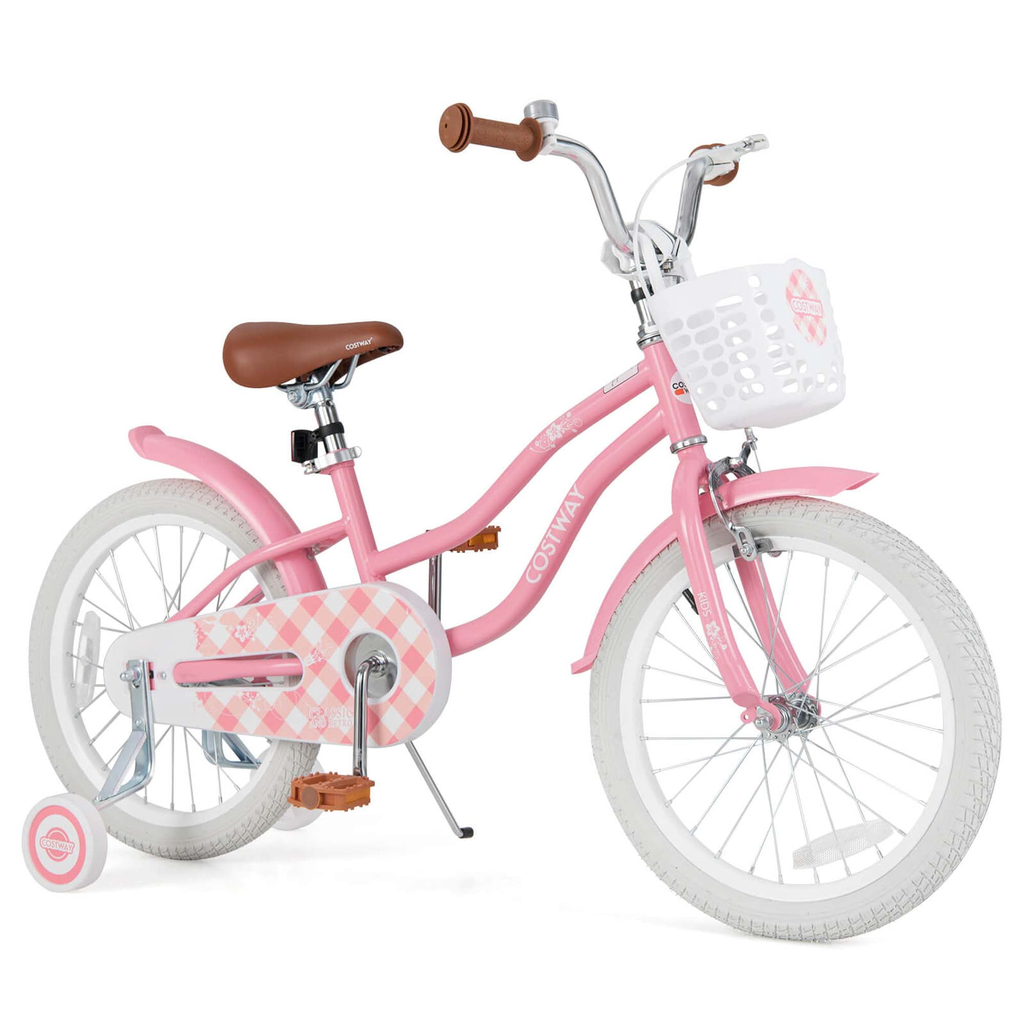 Costway 18" Kids Bike Toddler Bicycle withTraining Wheel Kickstand for ...