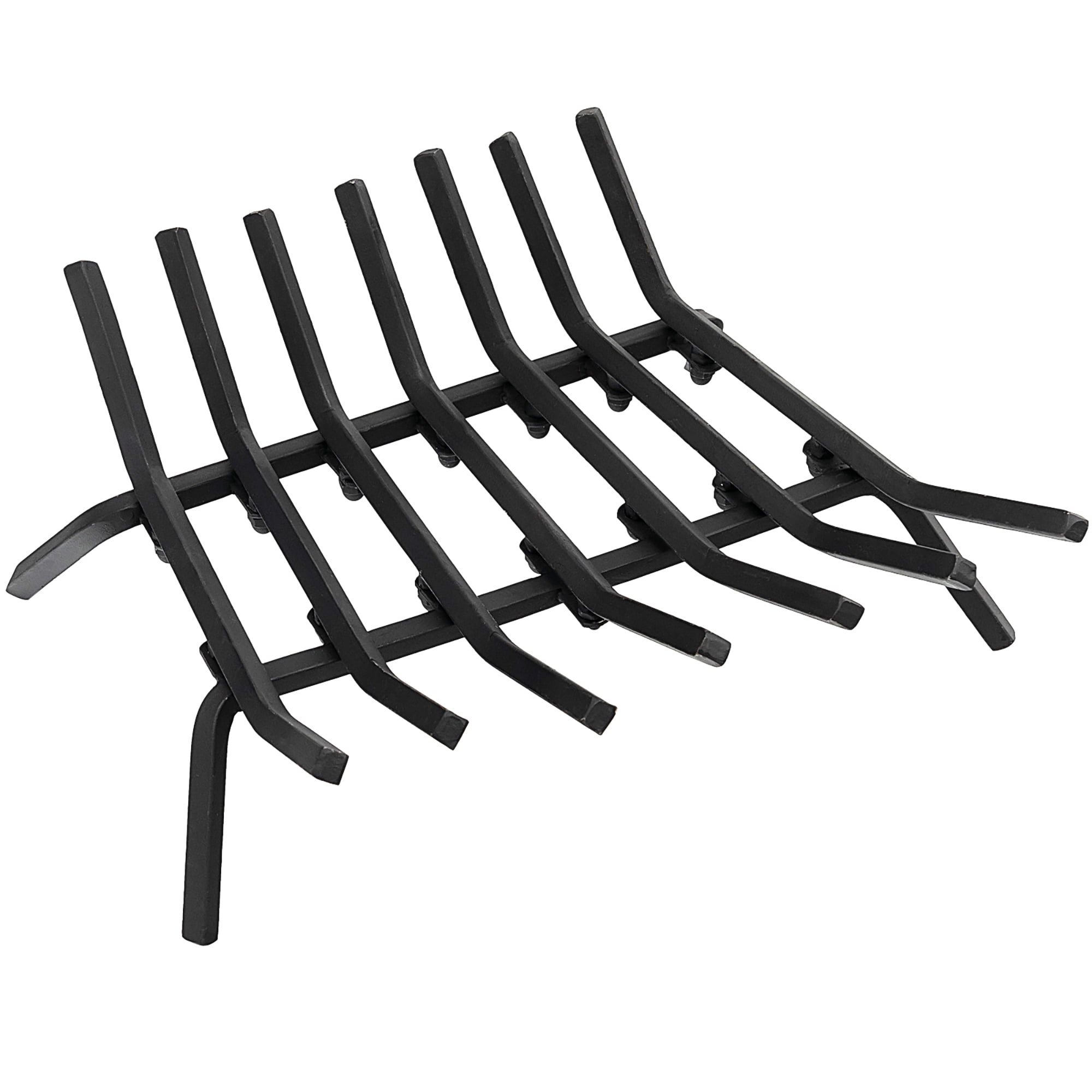 Costway 18'' Heavy Duty Steel Fireplace Log Grate for Indoor/Outdoor ...