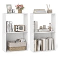 Costway 2 PCS 3-Tier Bookshelf, Bookcase with Open Storage Compartment ...