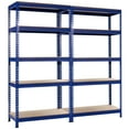 Costway 5-Tier Metal Storage Shelves, 2 PCS, 73" Garage Rack with ...