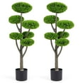 Costway 2 PCS Faux Cypress Topiary Ball Tree with Six Balls Fake Shrub ...
