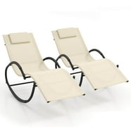 SWITTE Outdoor Rocking Chair, Indoor Lounge Rocking Chair with Cushion ...