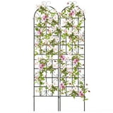 "Costway Large 2 Pack Tall 87"" x 20"" Metal Garden Trellis for ...