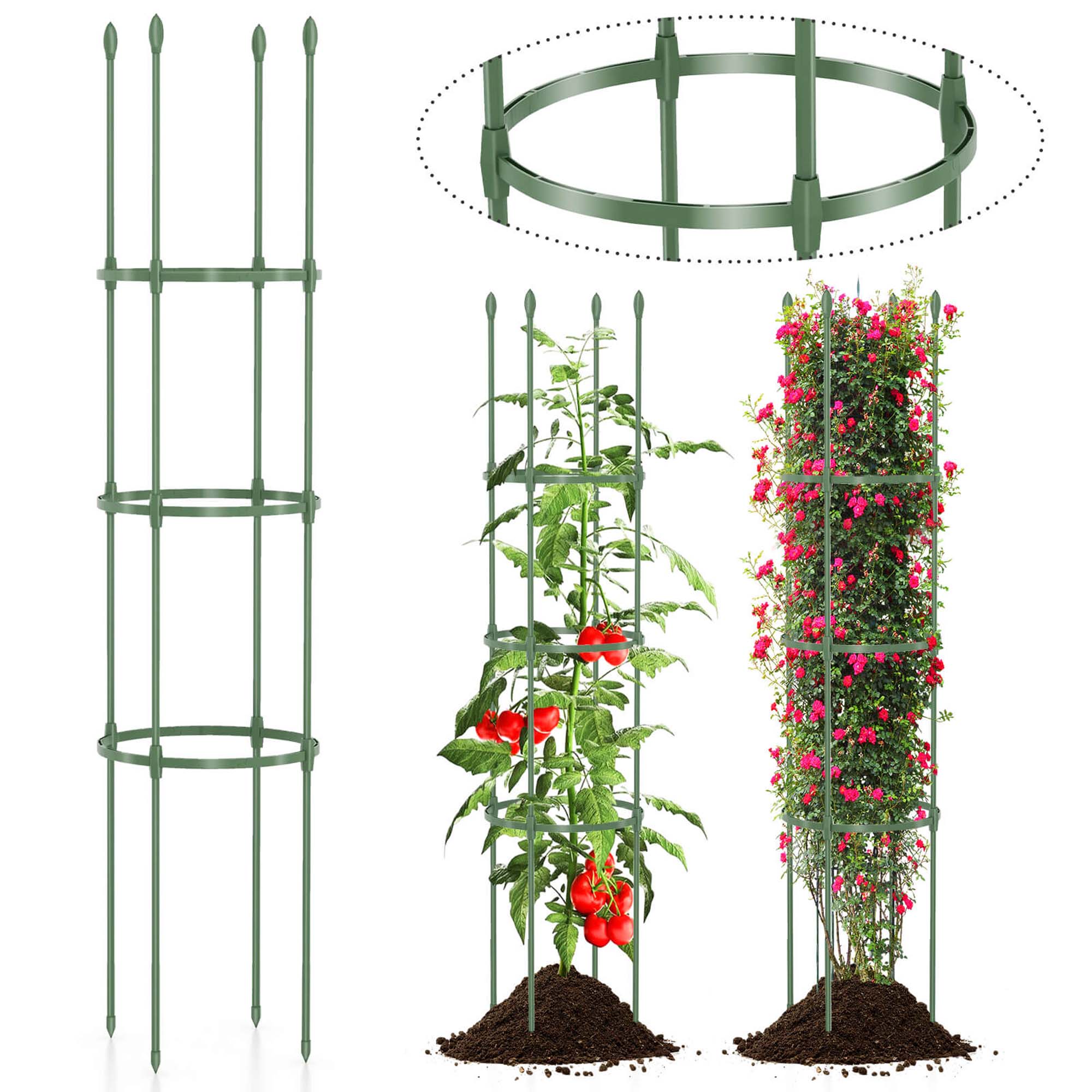 Spring And Summer Savings Surpdew 2-Pack Plant Support Cages,Tomato ...