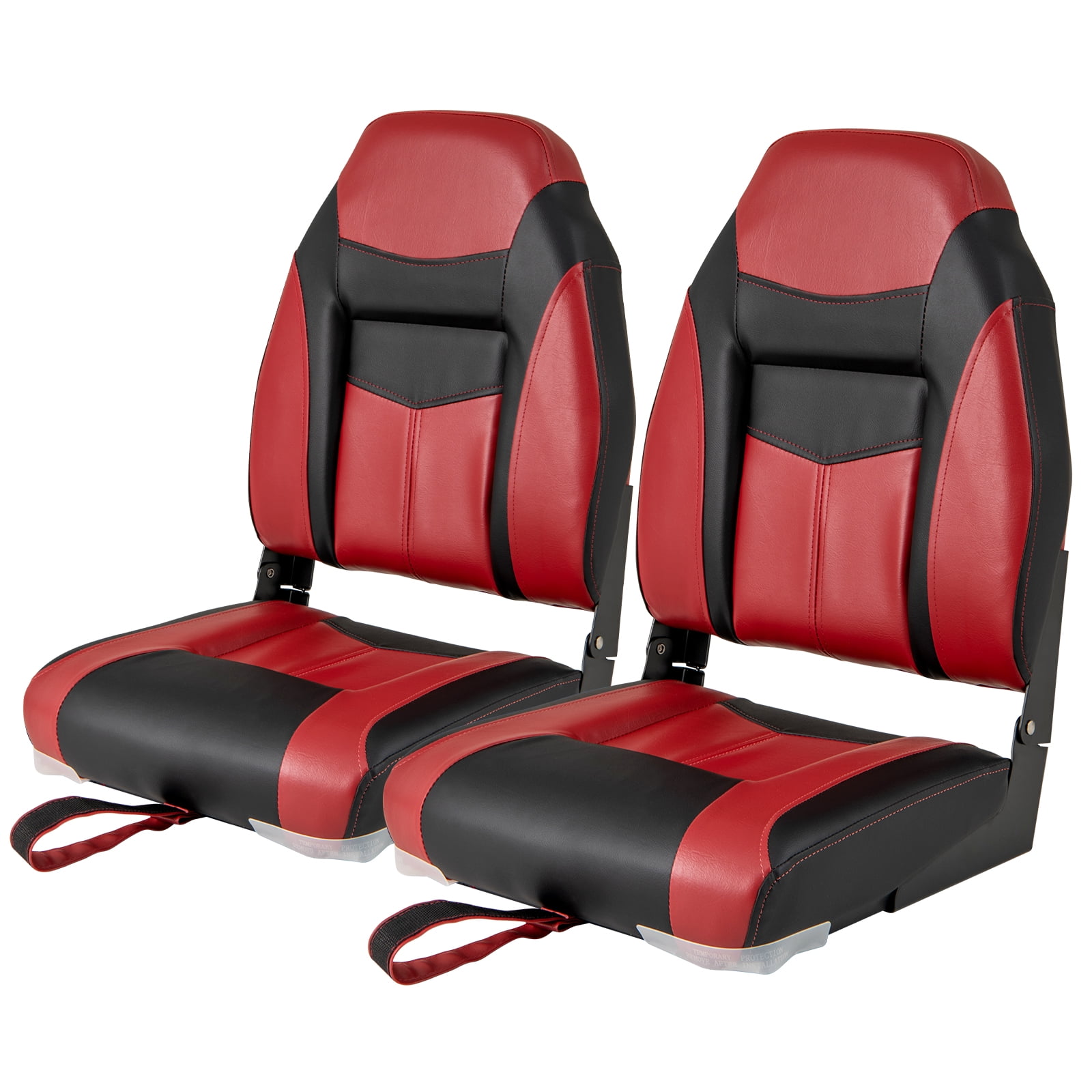 Costway 2 Pack High Back Folding Boat Seats with Sponge Cushion ...