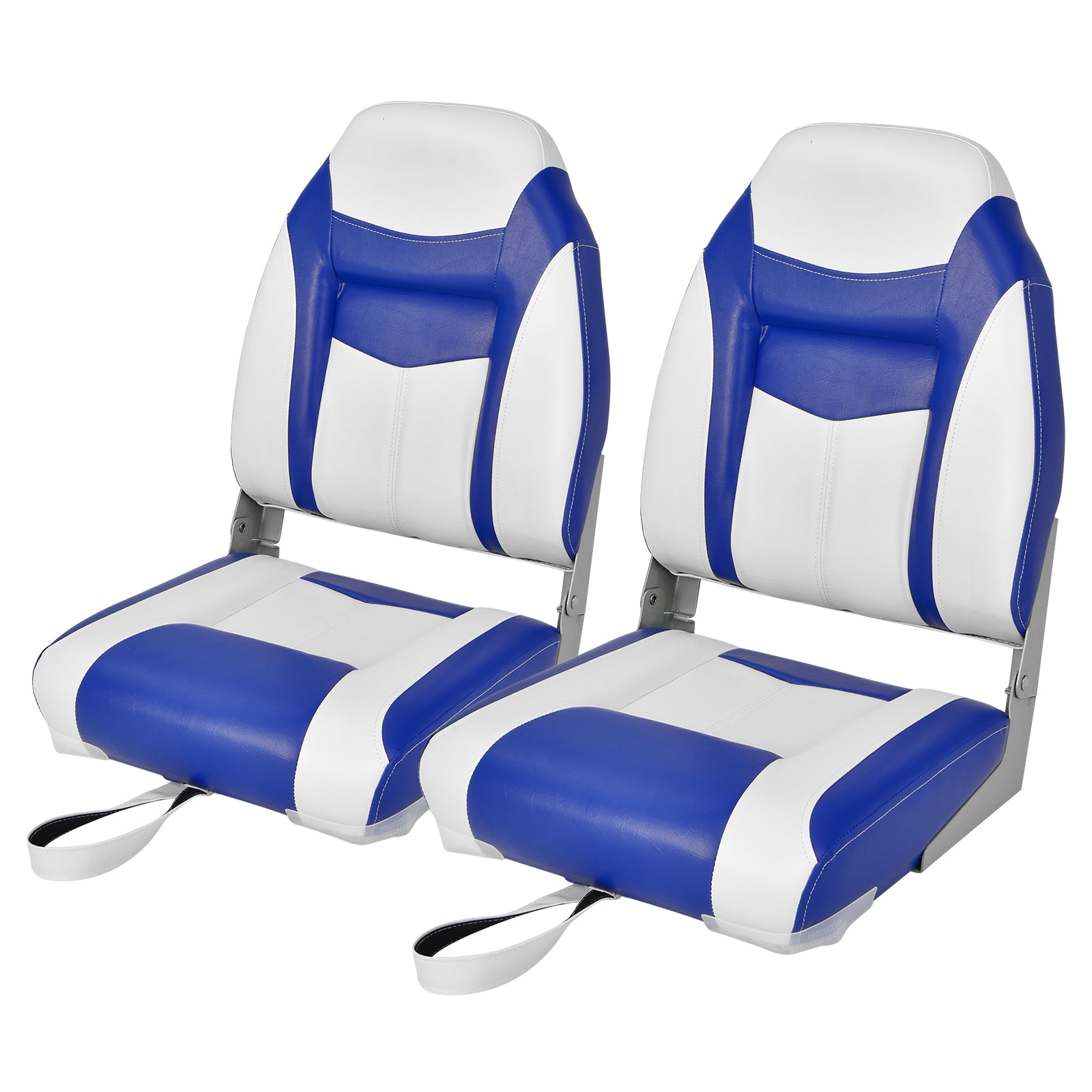 Costway 2 Pack High Back Folding Boat Seats with Sponge Cushion ...