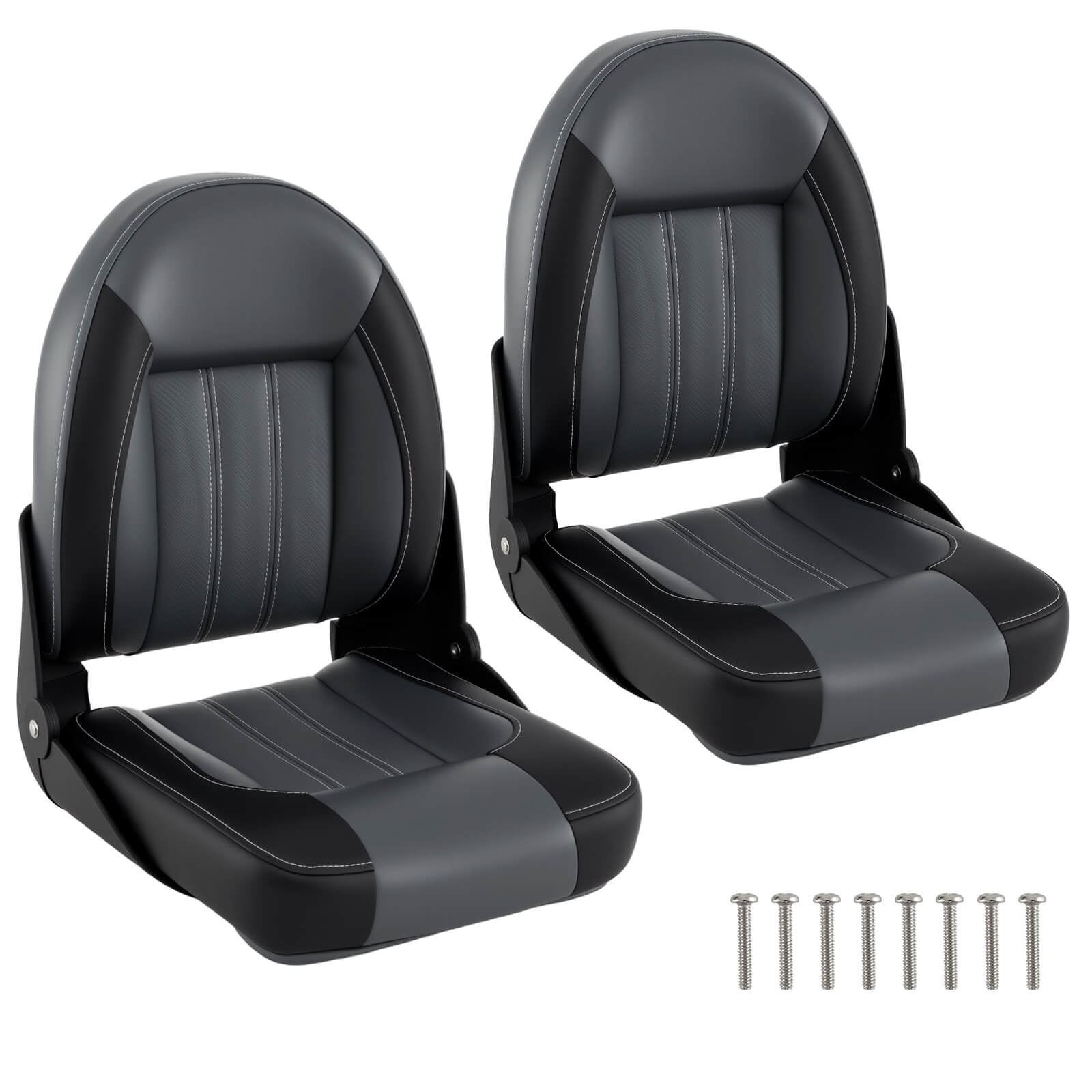 Costway 2-Pack Waterproof PVC Leather Cabin Seating with Thick Sponge ...