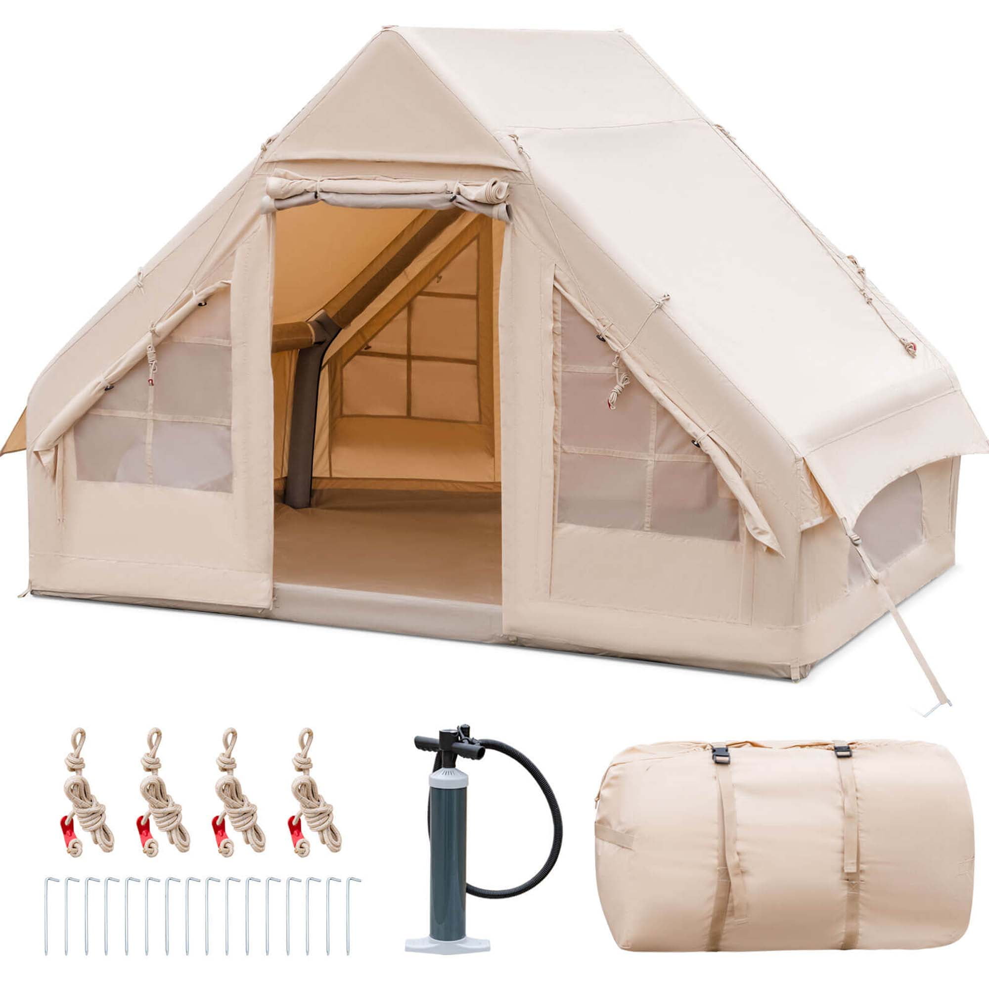 Costway 2 Person Inflatable Camping Tent with Carrying Bag - Walmart.com