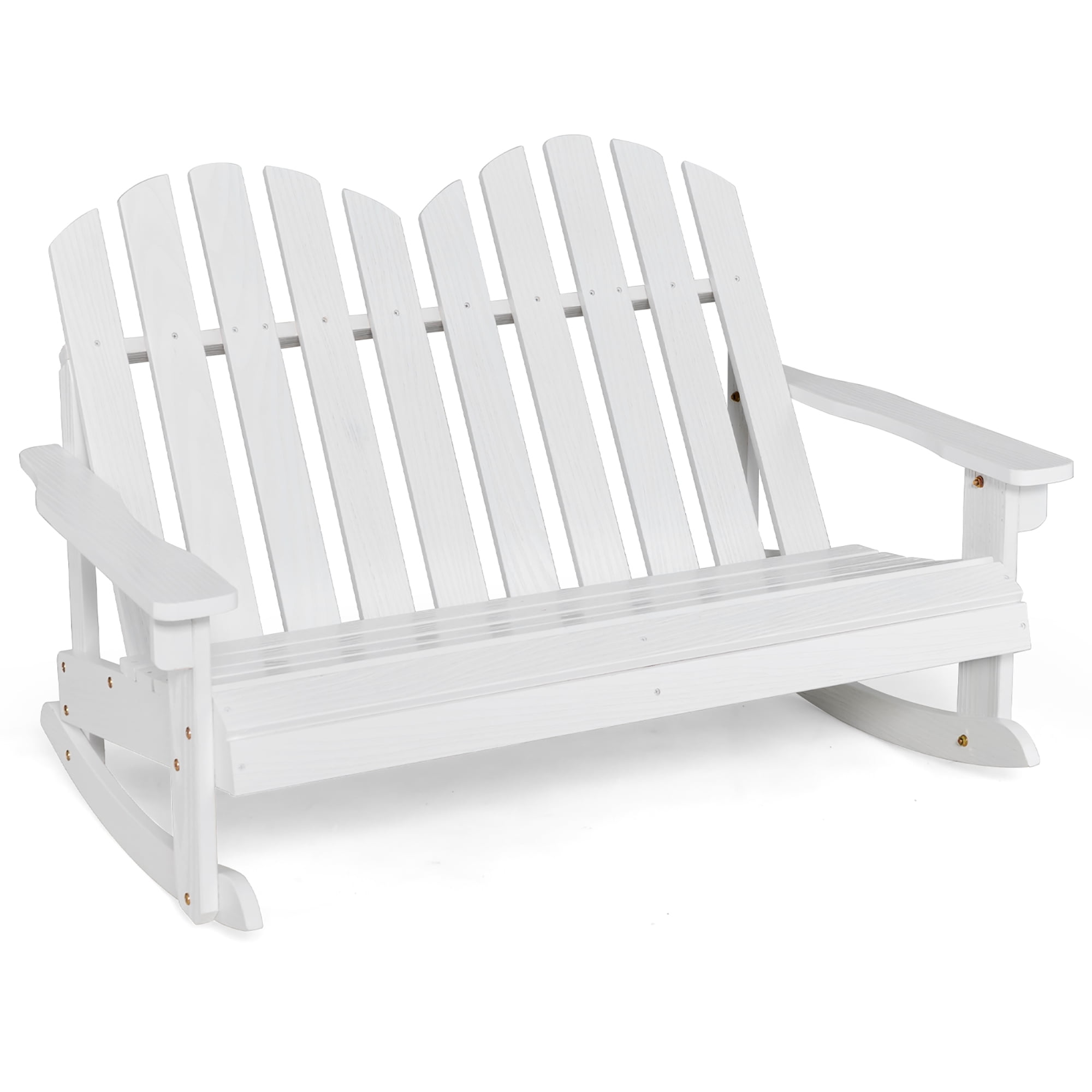 Costway Kids Adirondack Rocking Chair, 2-Person Outdoor Patio Furniture ...