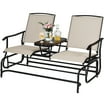 Costway Double Porch Metal Furniture - Outdoor Patio Rocking Loveseat ...