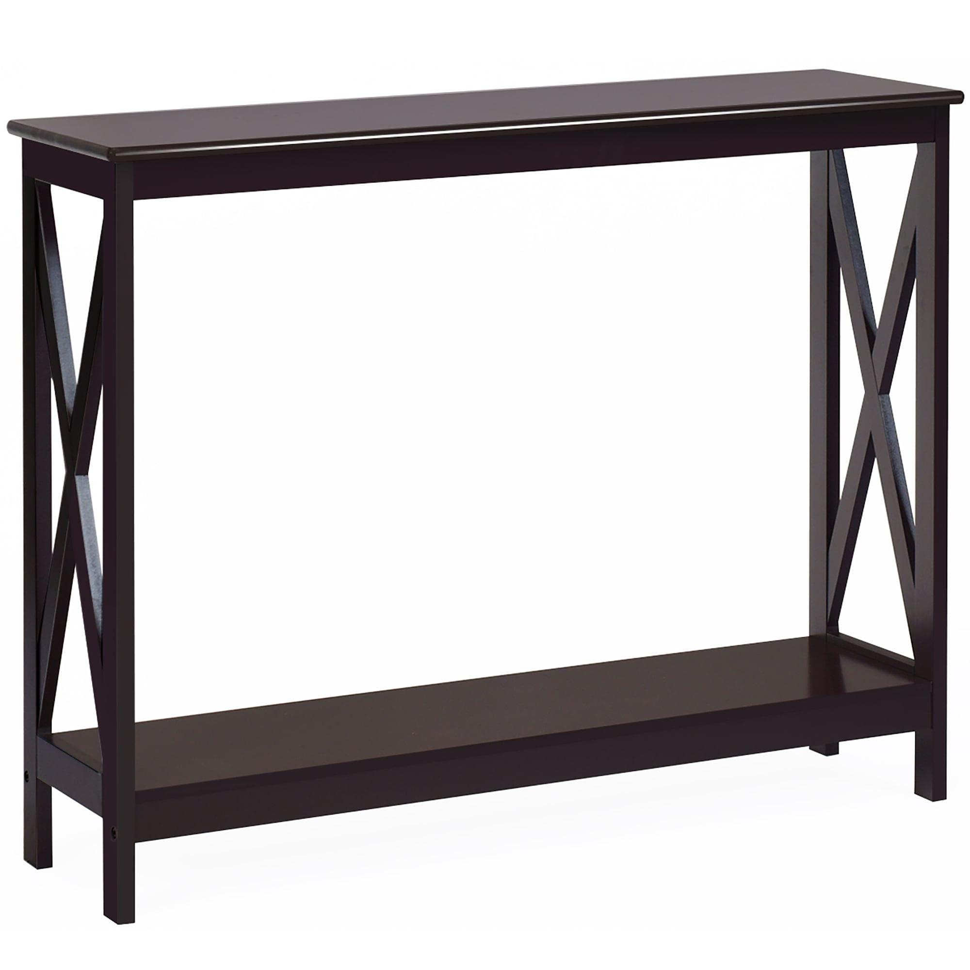 Costway Elegant 2-Tier Console Entryway Table with Storage Shelf ...