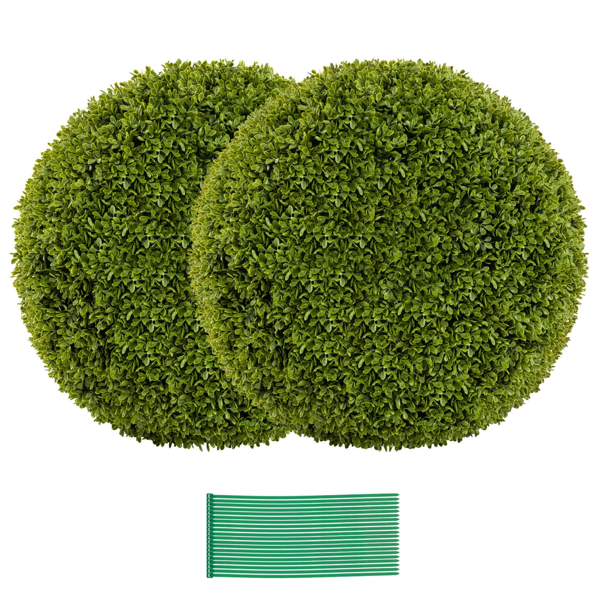Costway 2 PCS 20" Faux Boxwood Balls with Sun-Protective PE Material ...