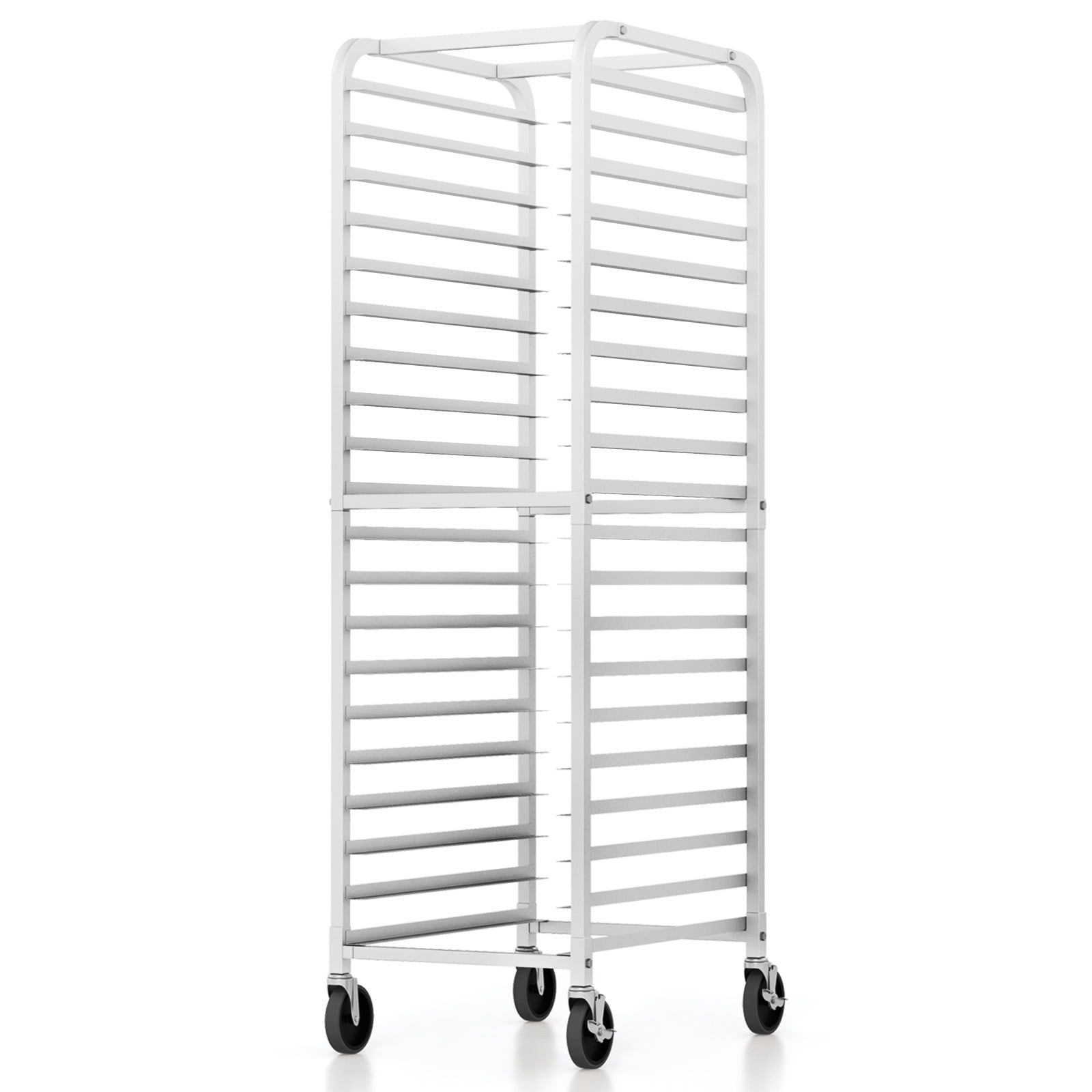 Costway 20-tier Bun Pan Speed Rack with Lockable Rubber Wheels 3 ...