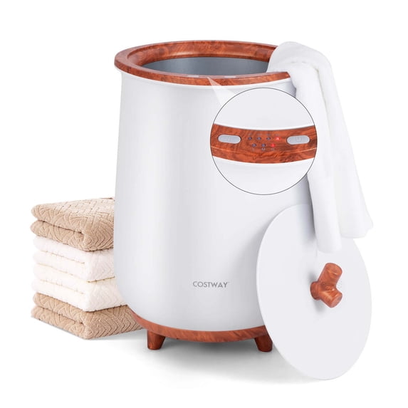 Costway 23L Bathroom Towel Warmer Bucket 4 Timer with Fragrance Holder ...
