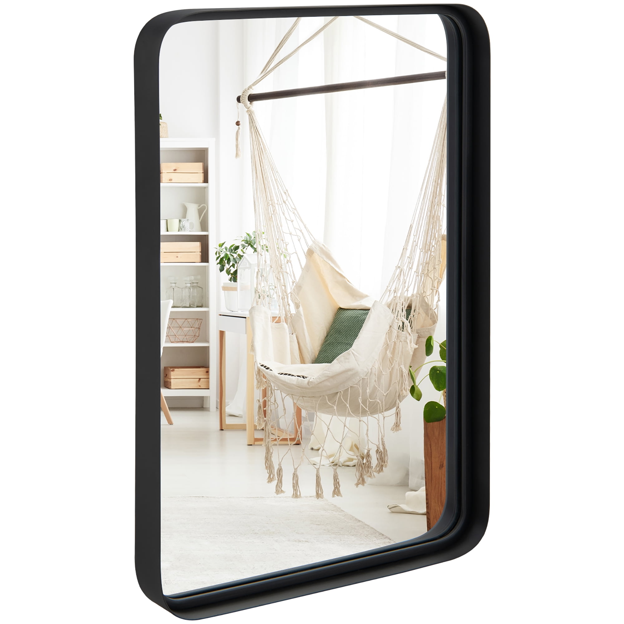 Costway 24''X16'' Wall Mount Versatile Vanity Mirror for Bathroom ...