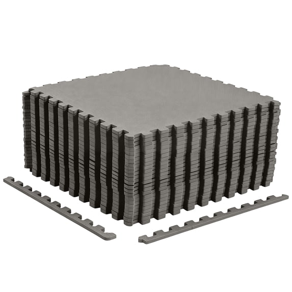 Costway 24 Pack Interlocking EVA Foam Floor Tiles, 1/2 Inch Thick ...