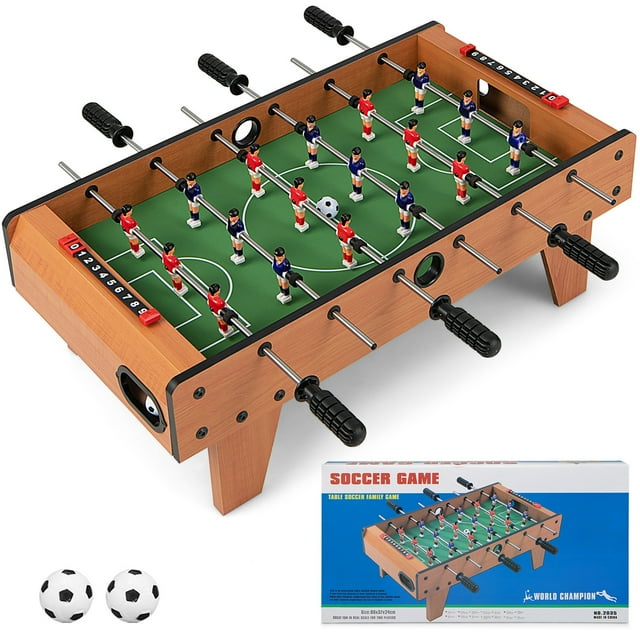 Costway 27'' Kids Tabletop Mini Foosball Table, Portable Indoor Soccer ...