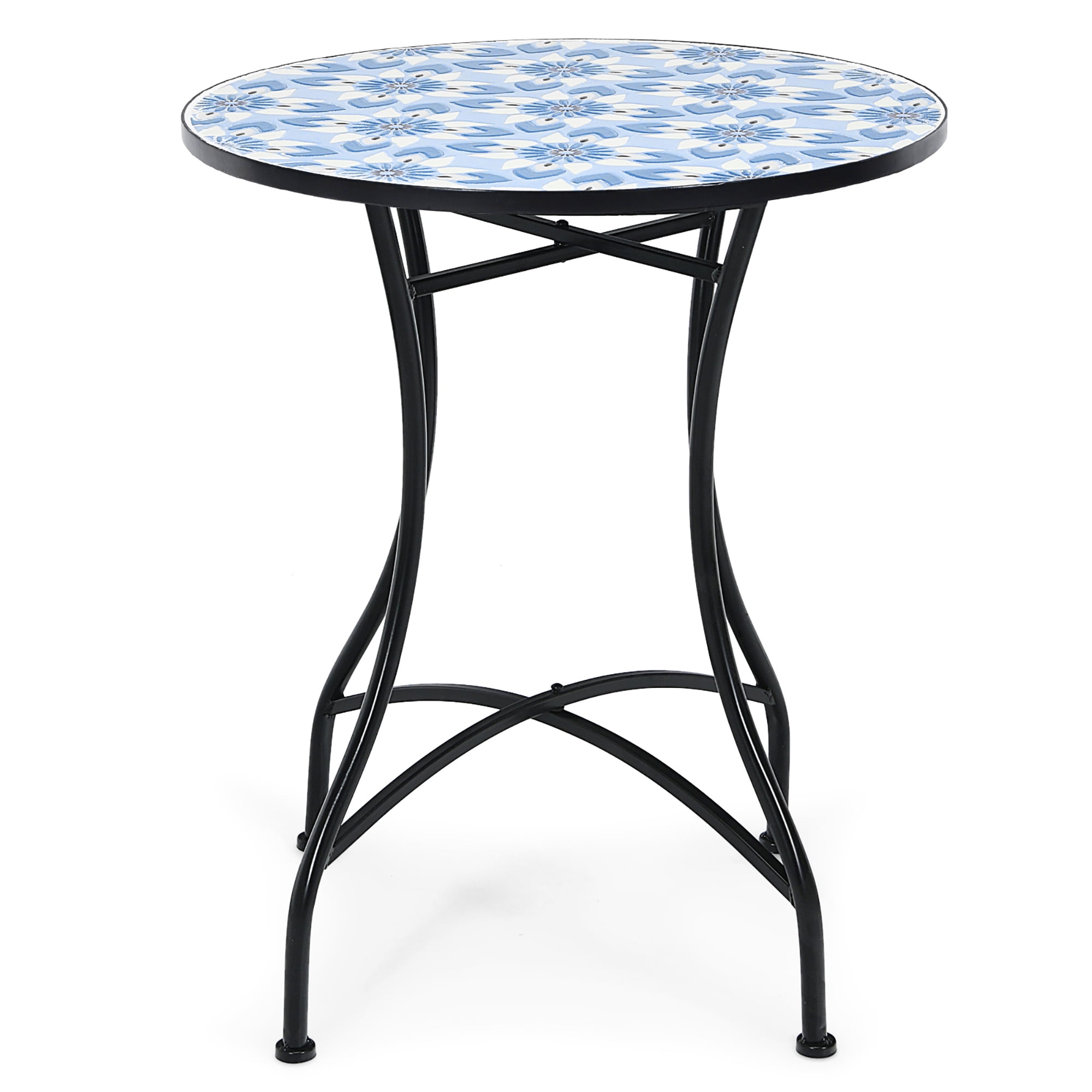 Costway 28.5'' Patio Tall Metal Outdoor Bistro Table Garden Porch Deck ...