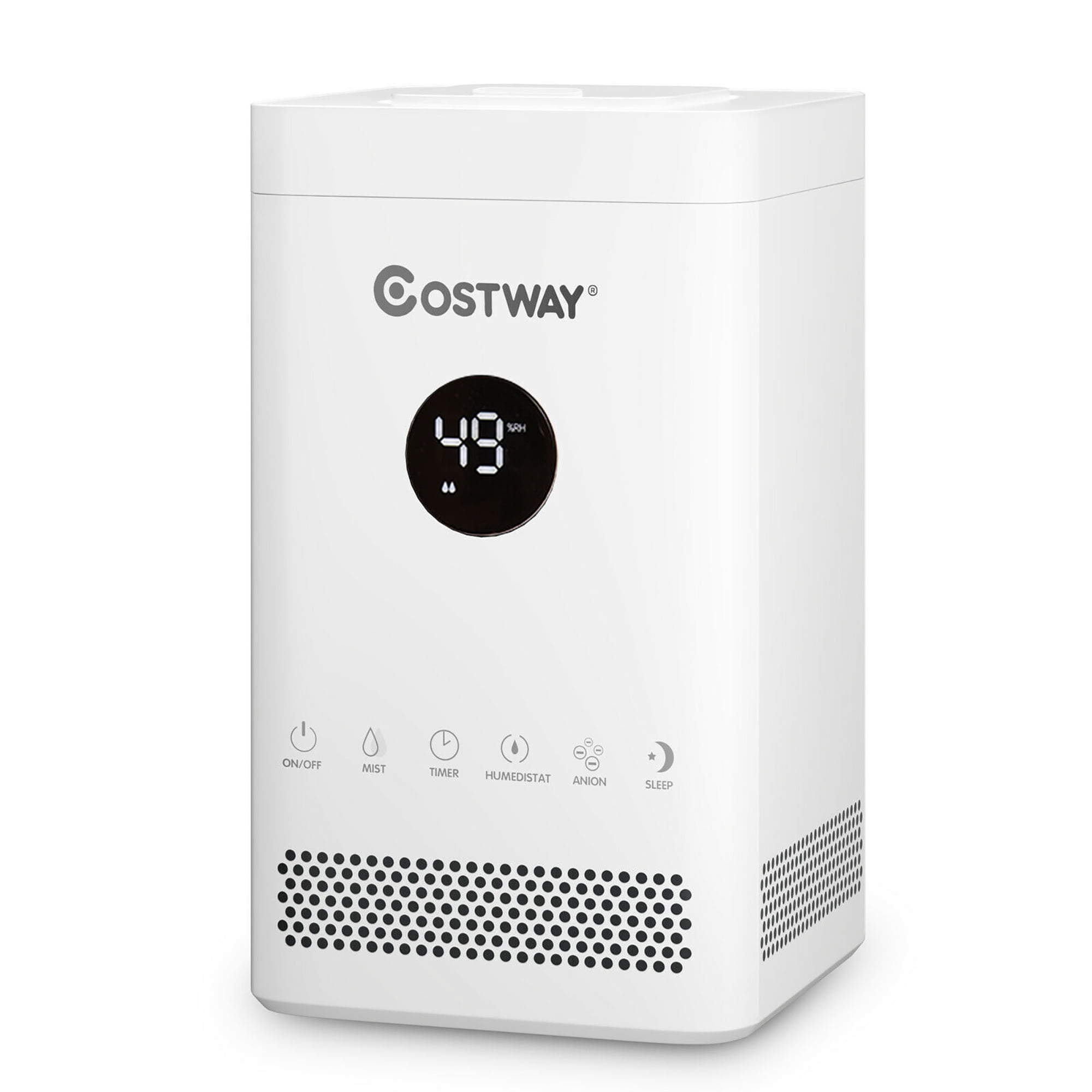 Costway 3.5L Quiet Top Fill Air Humidifier w/ 3-Level Mist Timer Sleep ...